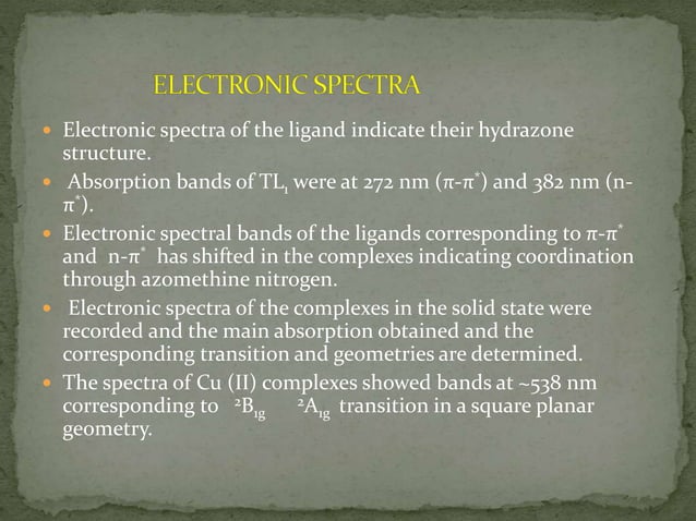 synthesis and characterization of hydrazone ligand and their metal ...