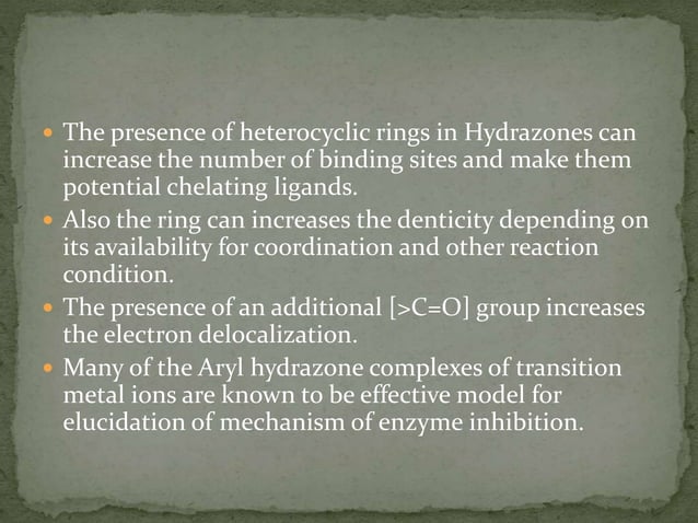 synthesis and characterization of hydrazone ligand and their metal ...