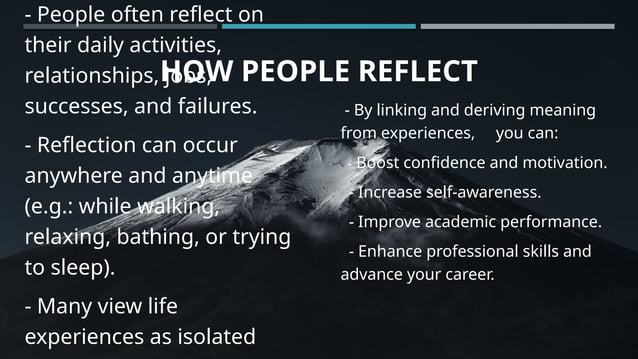 Reflection and Transition in moral science studies | PPT