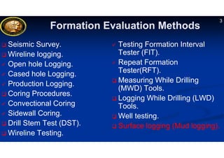 The significance of Surface Logging For The Formation Evaluation ...