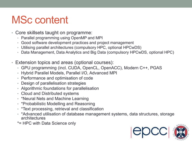 EPCC MSc industry projects | PPT