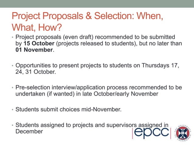 EPCC MSc industry projects | PPT