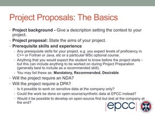 EPCC MSc industry projects | PPT