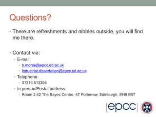 EPCC MSc industry projects | PPT