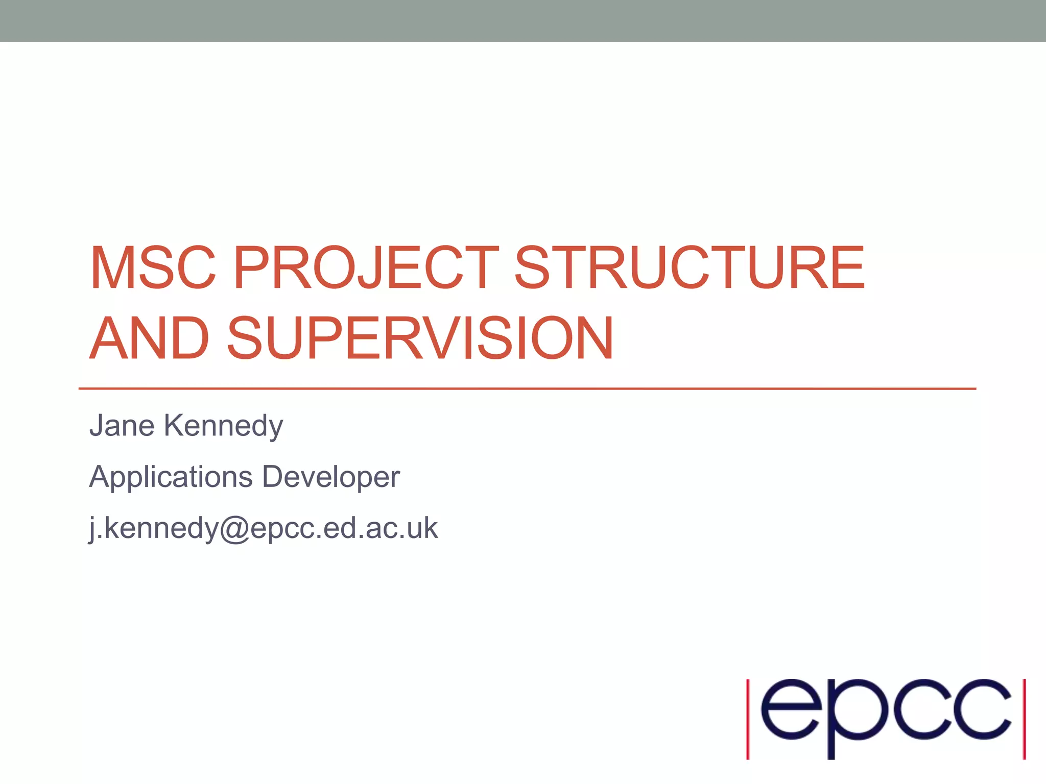 EPCC MSc industry projects | PPTX