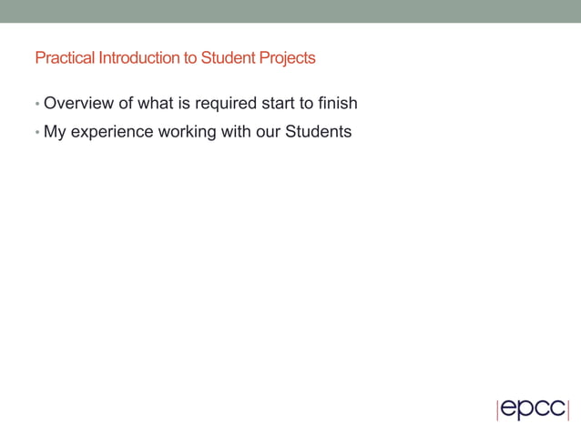 EPCC MSc industry projects | PPT