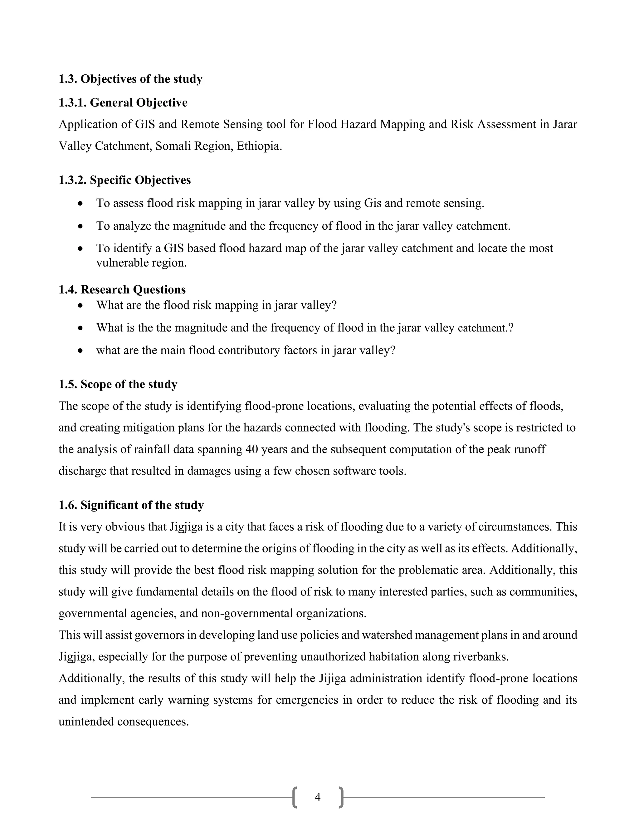 Application of GIS and Remote Sensing tool for Flood Hazard Mapping and ...