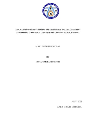 Application of GIS and Remote Sensing tool for Flood Hazard Mapping and ...