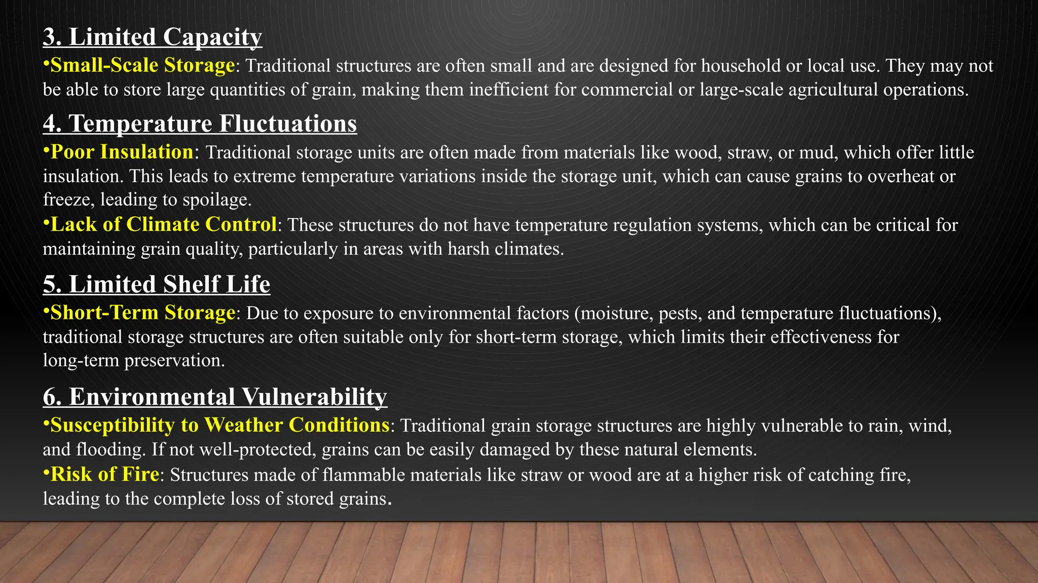Traditional types of grain storage structures | PPTX