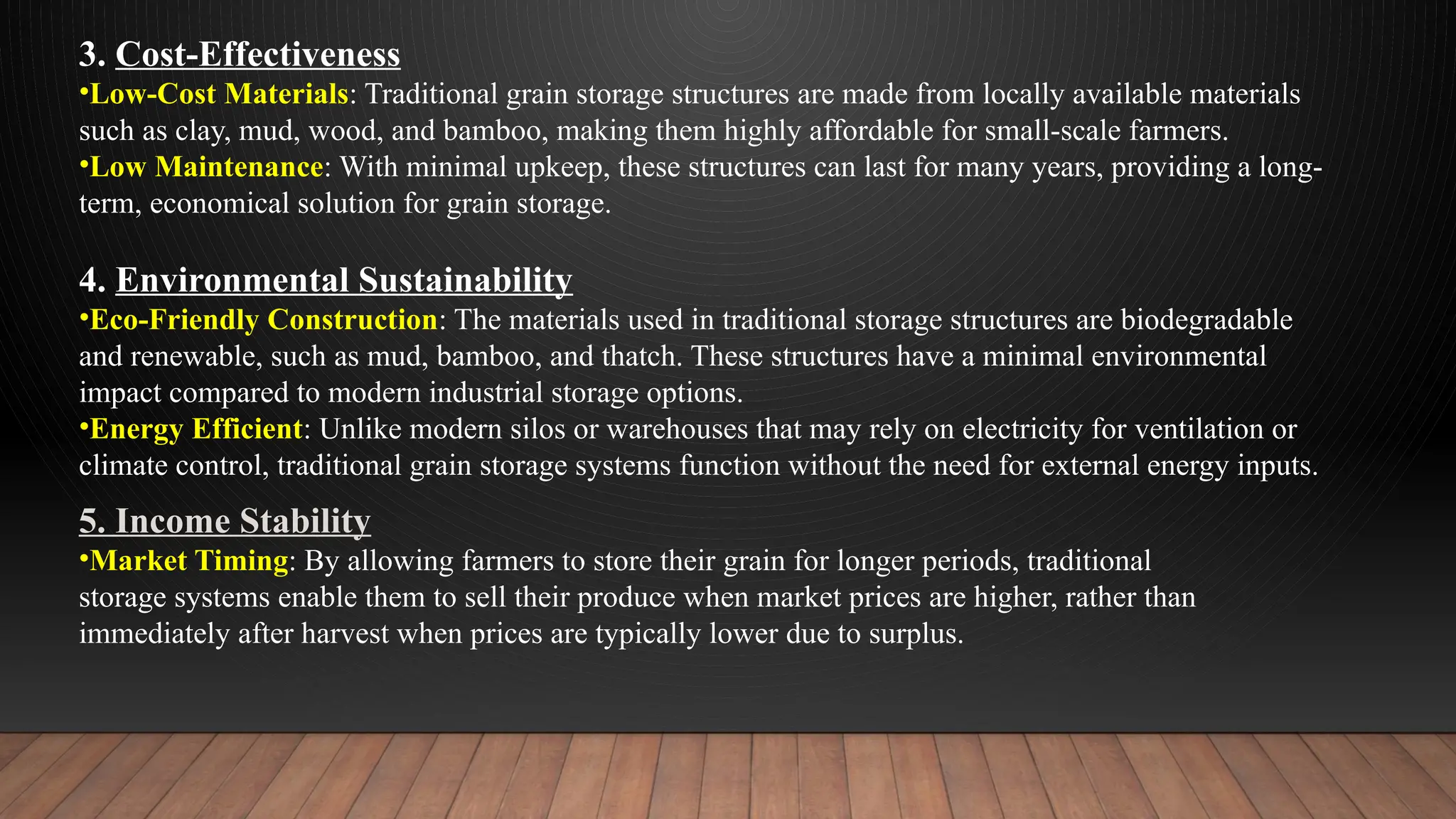 Traditional types of grain storage structures | PPTX