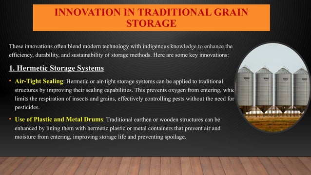 Traditional types of grain storage structures | PPTX | Agriculture ...