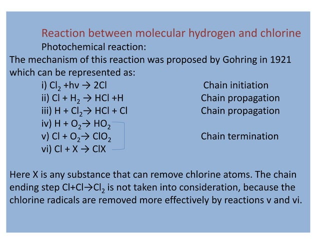 Reaction Between Hydrogen and Chlorine.pptx | Free Download
