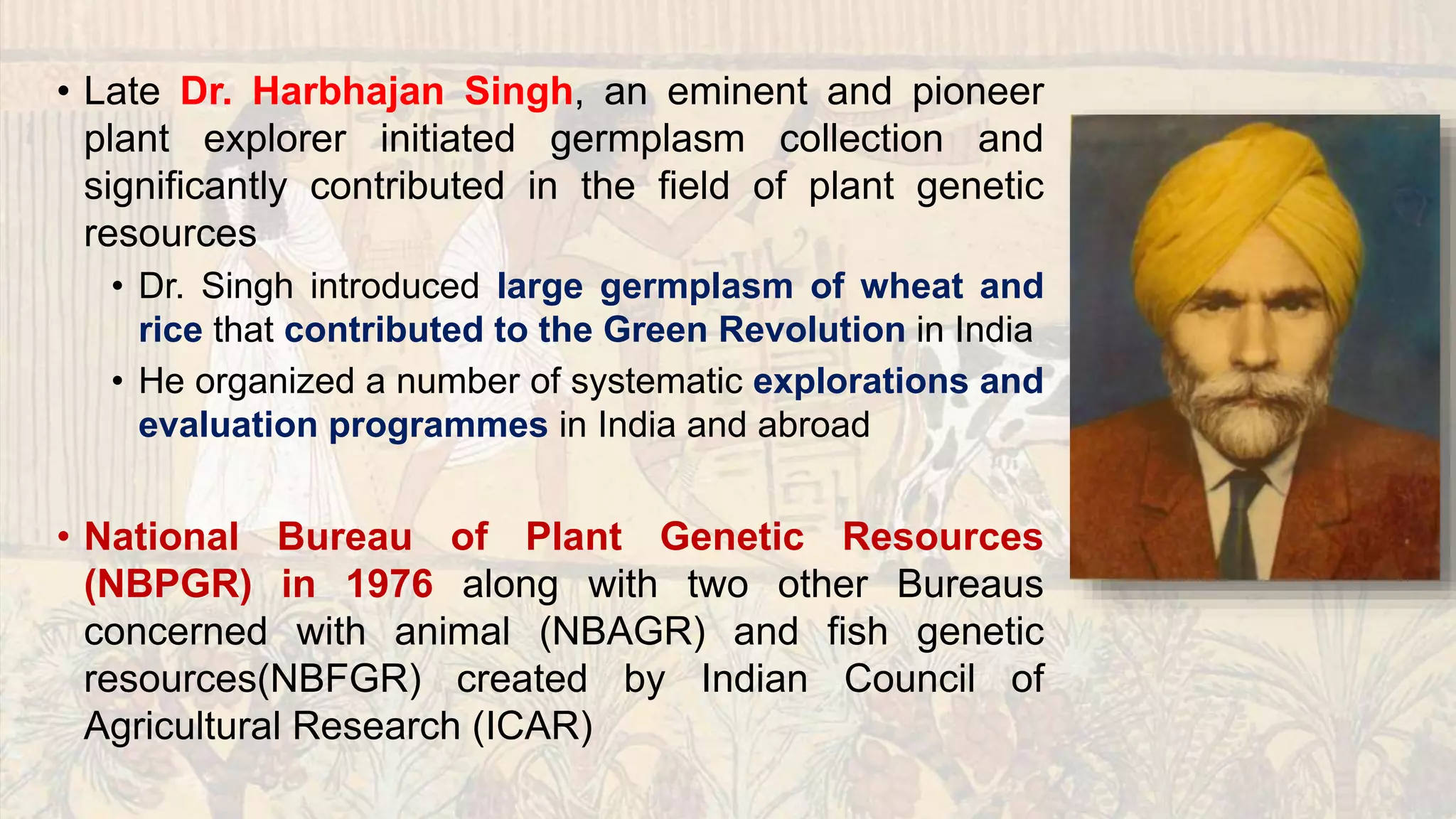 GERMPLASM CONSERVATION: CONSERVING DIVERSITY | PPTX