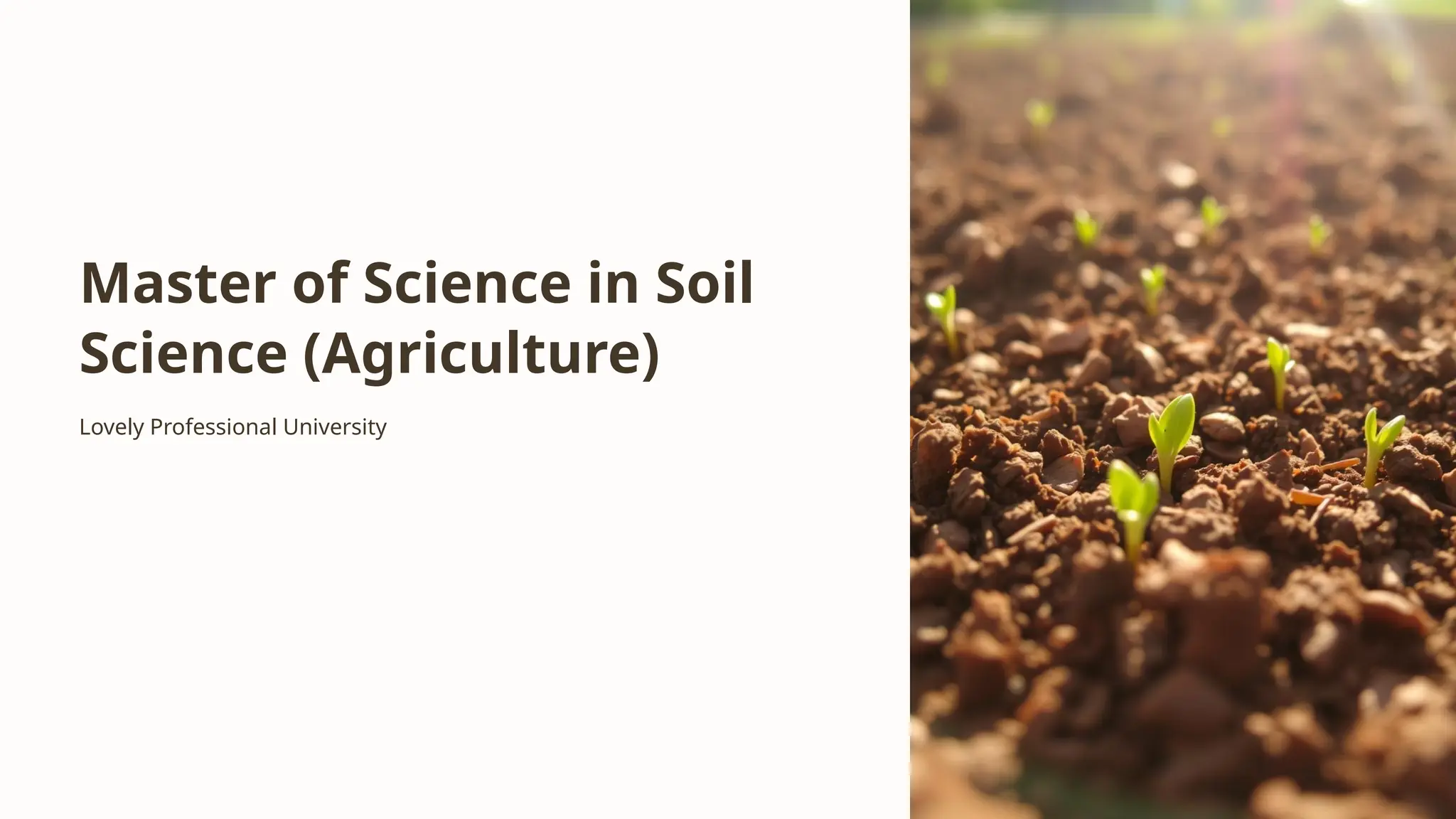 Msc Soil Science Agriculture lovely professional university | PPTX