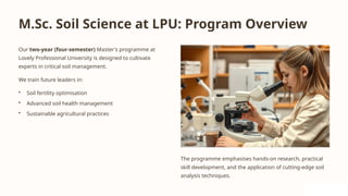 Msc Soil Science Agriculture lovely professional university | PPTX
