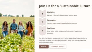Msc Soil Science Agriculture lovely professional university | PPTX