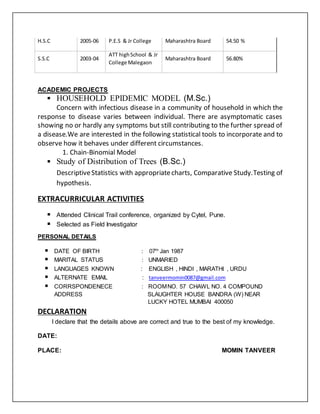 M Sc Statistics Docx