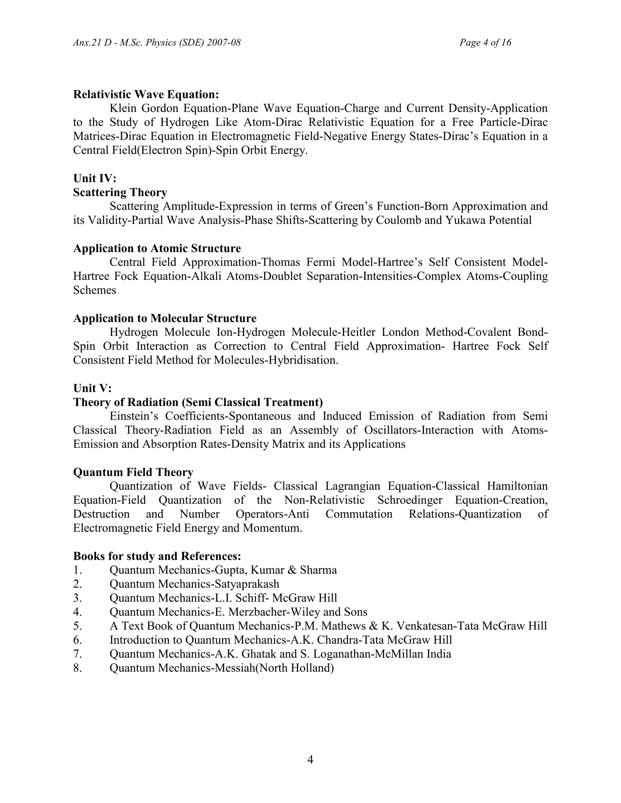 Msc syllabus Bharathiar university | PDF