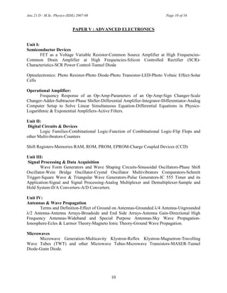 Msc syllabus Bharathiar university | PDF