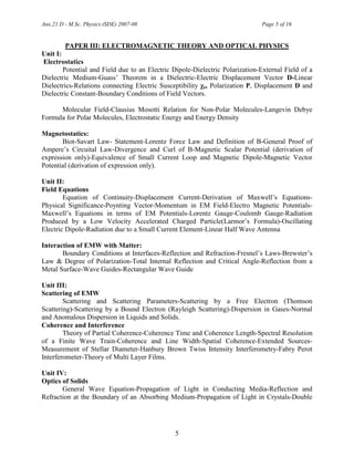 Msc syllabus Bharathiar university | PDF