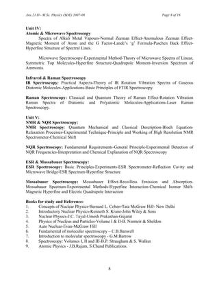 Msc syllabus Bharathiar university | PDF