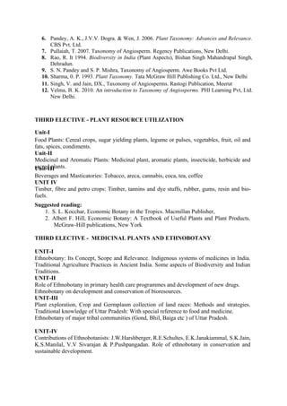Allahabad State University M.Sc syllabus 2022 | PDF