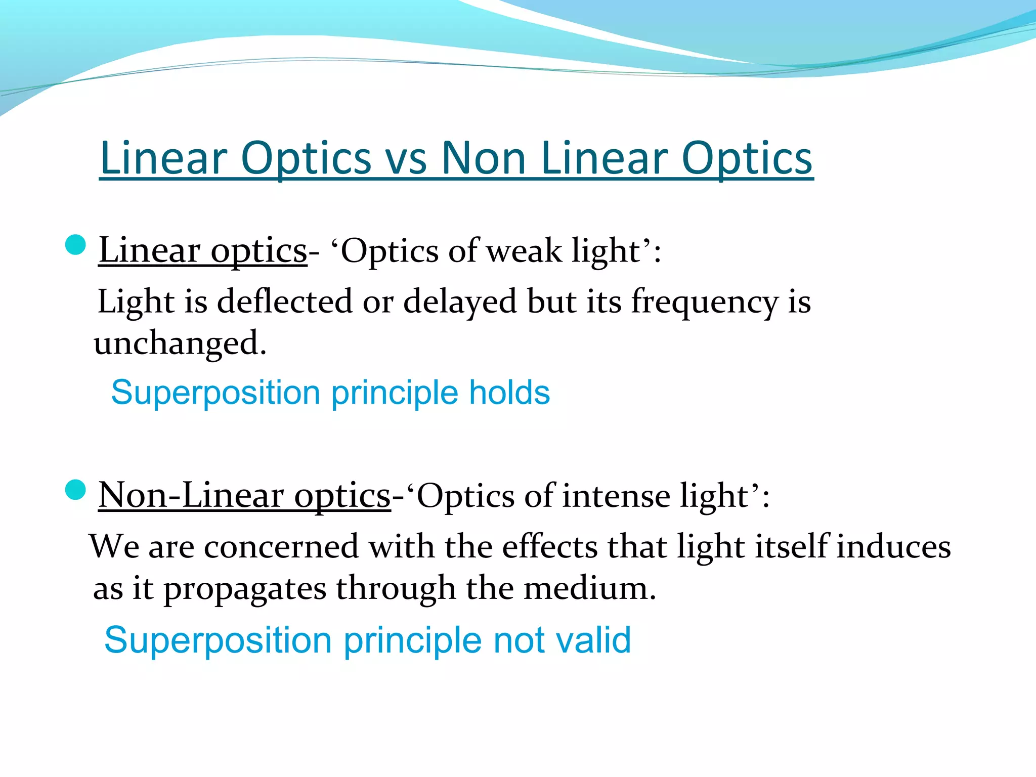 non linear optics | PPT