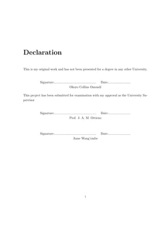 MSc(Mathematical Statistics) Theses | PDF