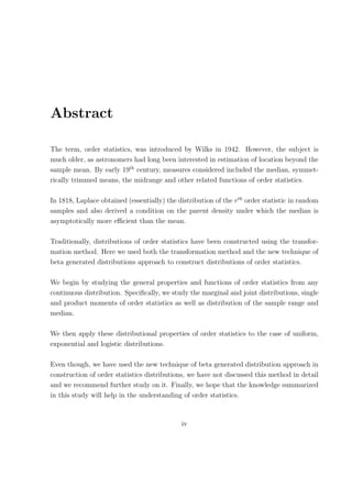MSc(Mathematical Statistics) Theses | PDF