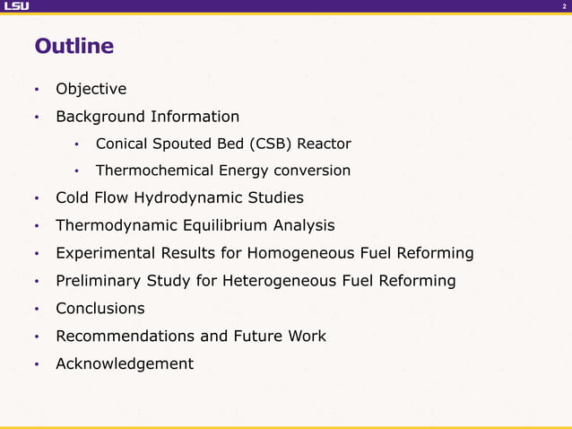MSc thesis defense presentation at Frank Walk Room, LSU | PPT