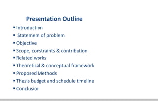 M sc thesis proposal v4 | PPT