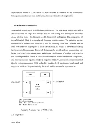 M Sc Tns 2823134 Assignment 1 Atm Switching Abidafsar | DOC