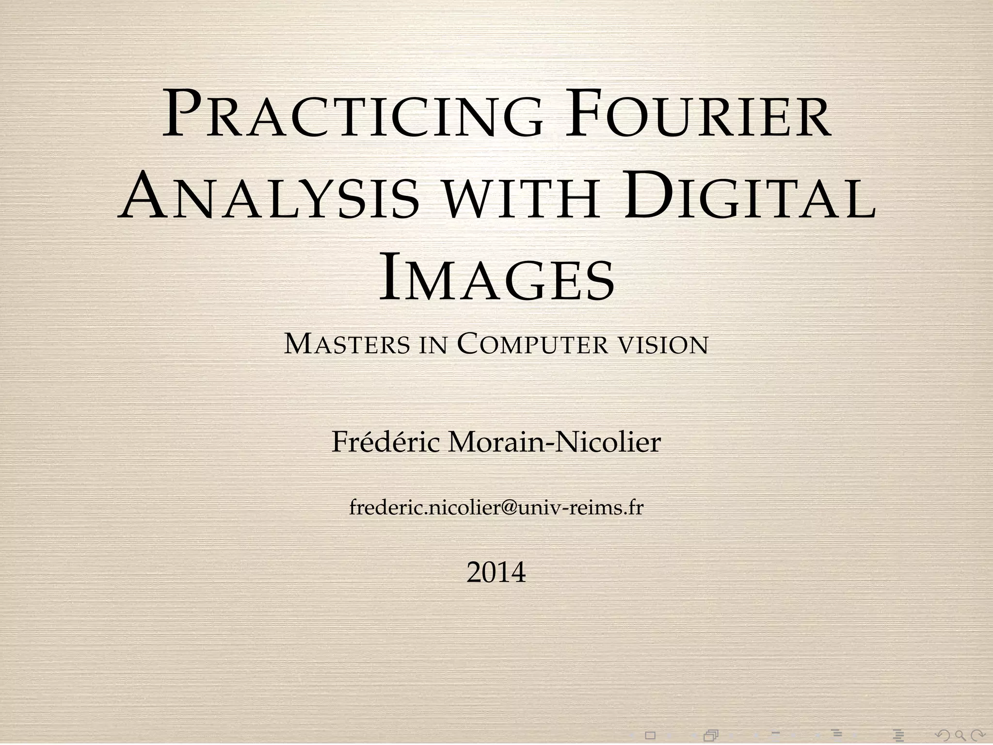 Practising Fourier Analysis with Digital Images | PDF