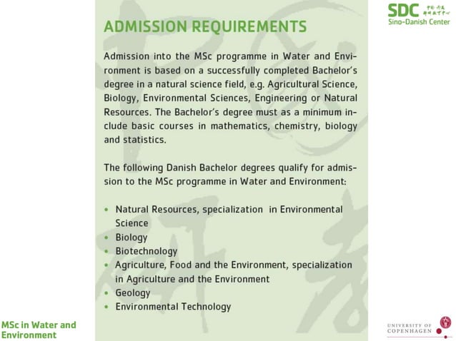 MSc Water & Environment | PPTX
