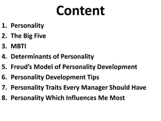 Personality development | PPTX