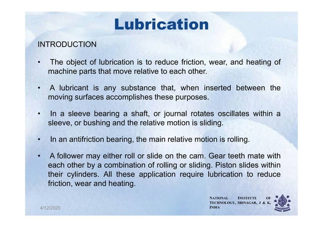 Lubricants | PPT