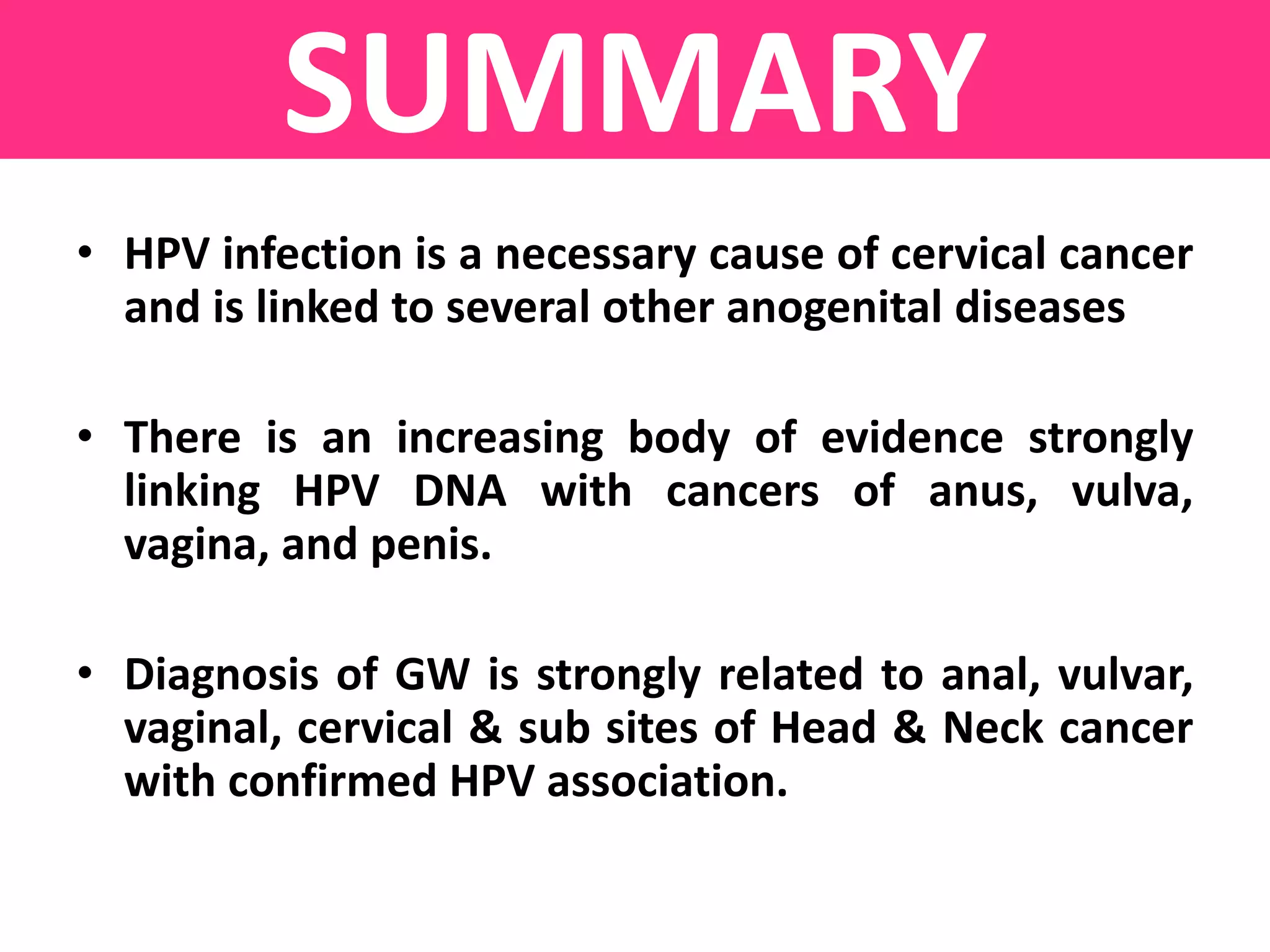 Burden of Cervical Cancer & other HPV Related Diseases : Indian ...