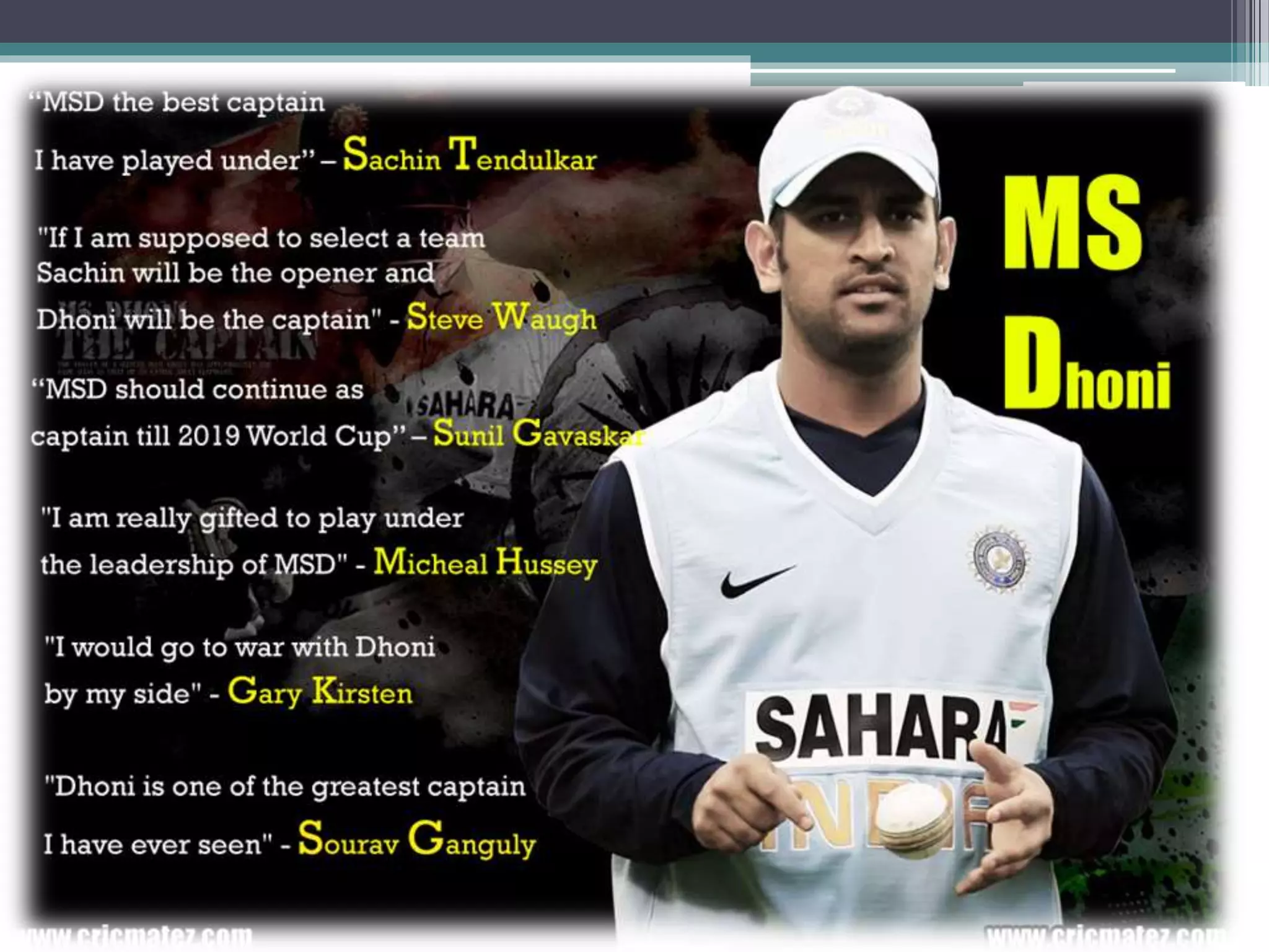 Ms dhoni | PPTX