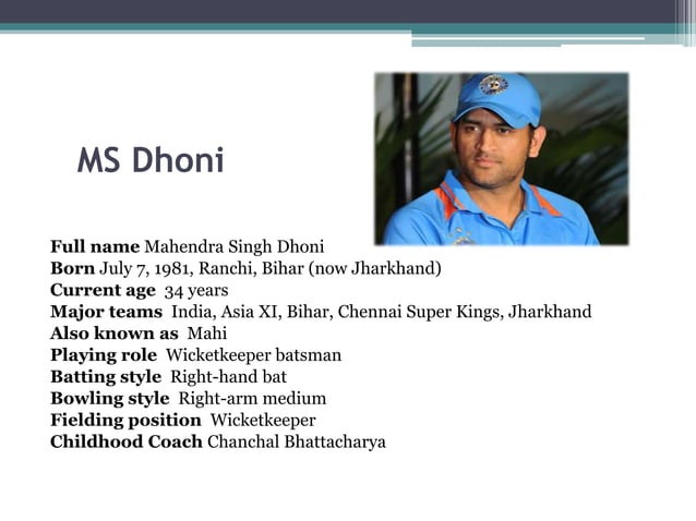 Ms dhoni | PPTX