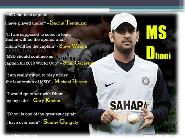 Ms dhoni | PPTX