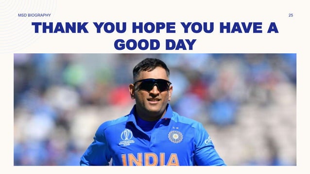 MS DHONI.pptx | Cricket | Sports