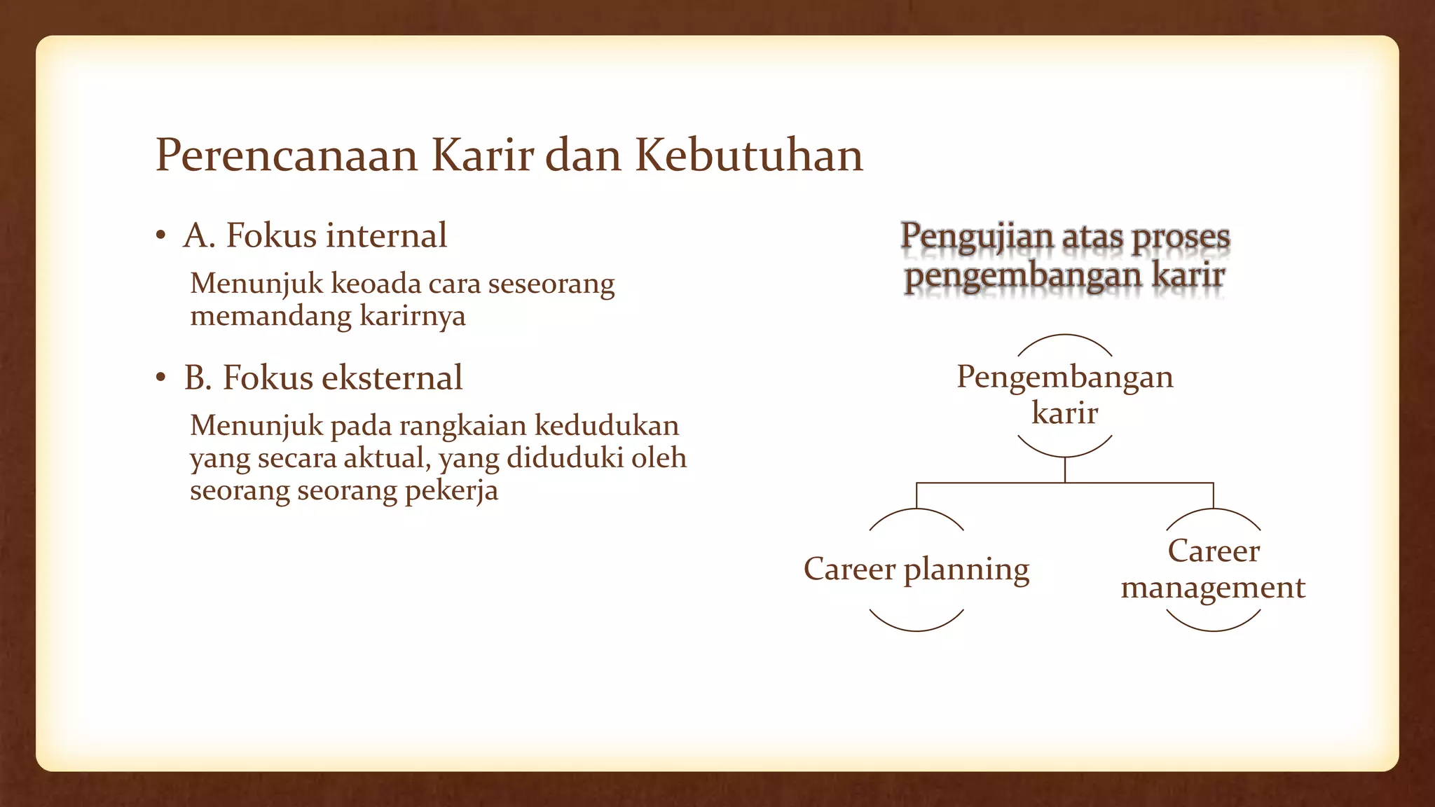 perencanaan dan pengembangan Karir | PPTX