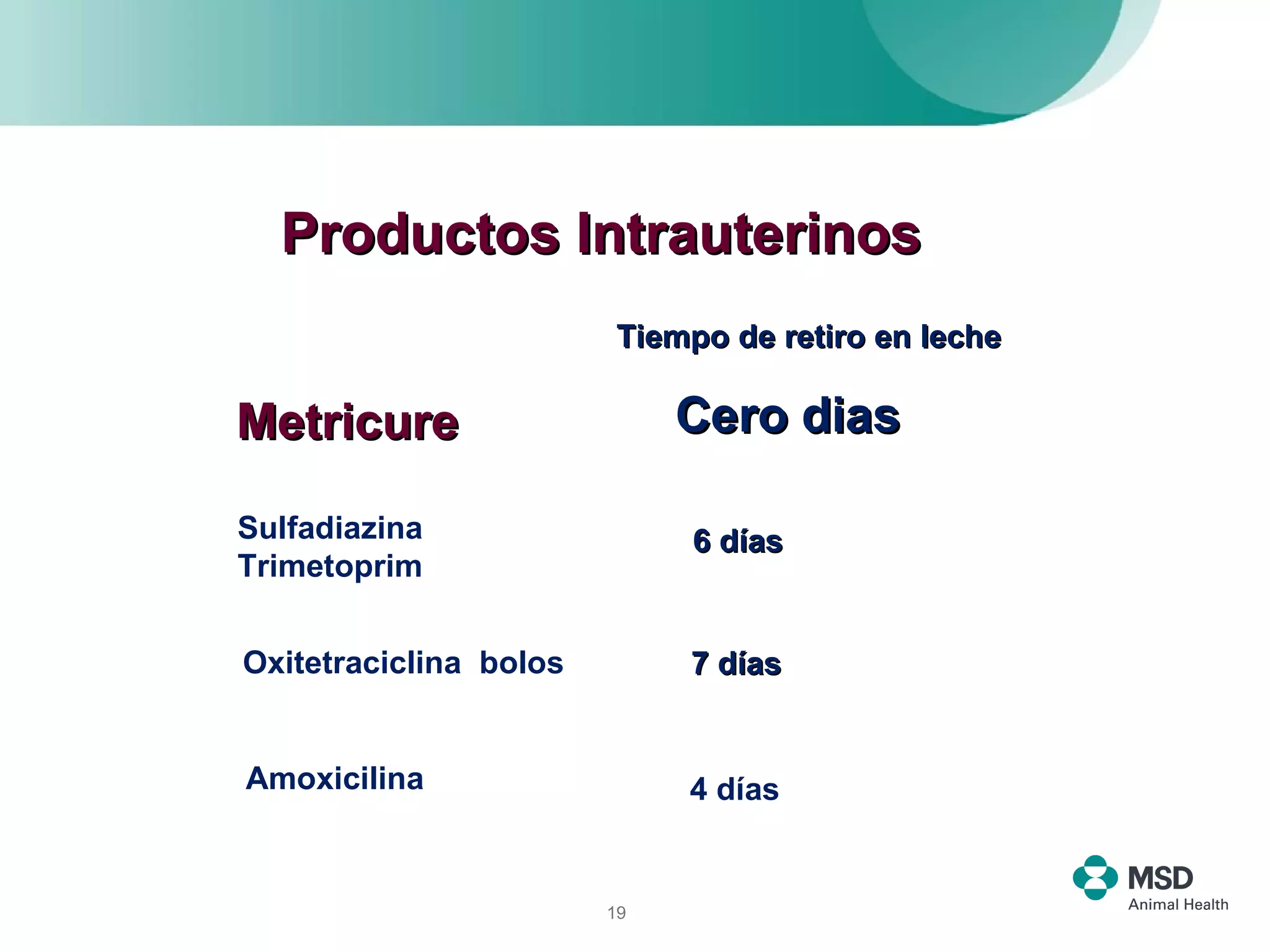 Msd manejo farmacológico de la metritis y endometritis bovina fp | PPT