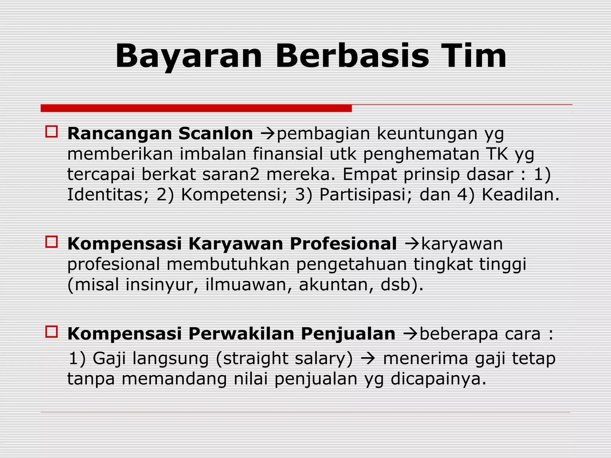Msdm bab iv pembayaran kinerja dan insentif keuangan | PPT