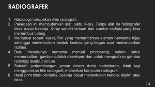 Msdm radiografer (job analisis) | PPT
