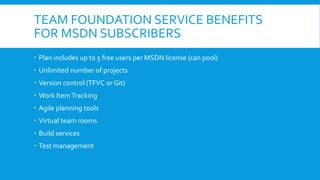 MSDN Benefits for Azure DevTest | PPTX