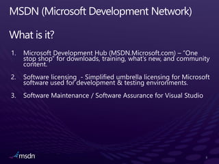Msdn Benefits and Overview | PPT