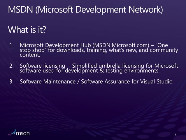 Msdn Benefits and Overview | PPT