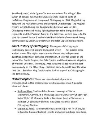 Brief Dicussion on Chattrogram division | PDF