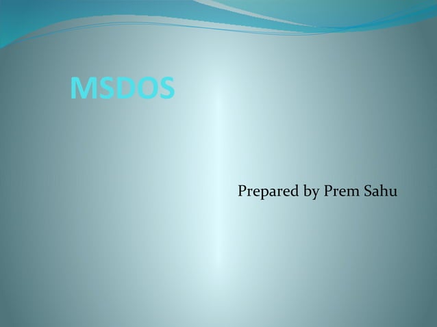 Msdos | PPT